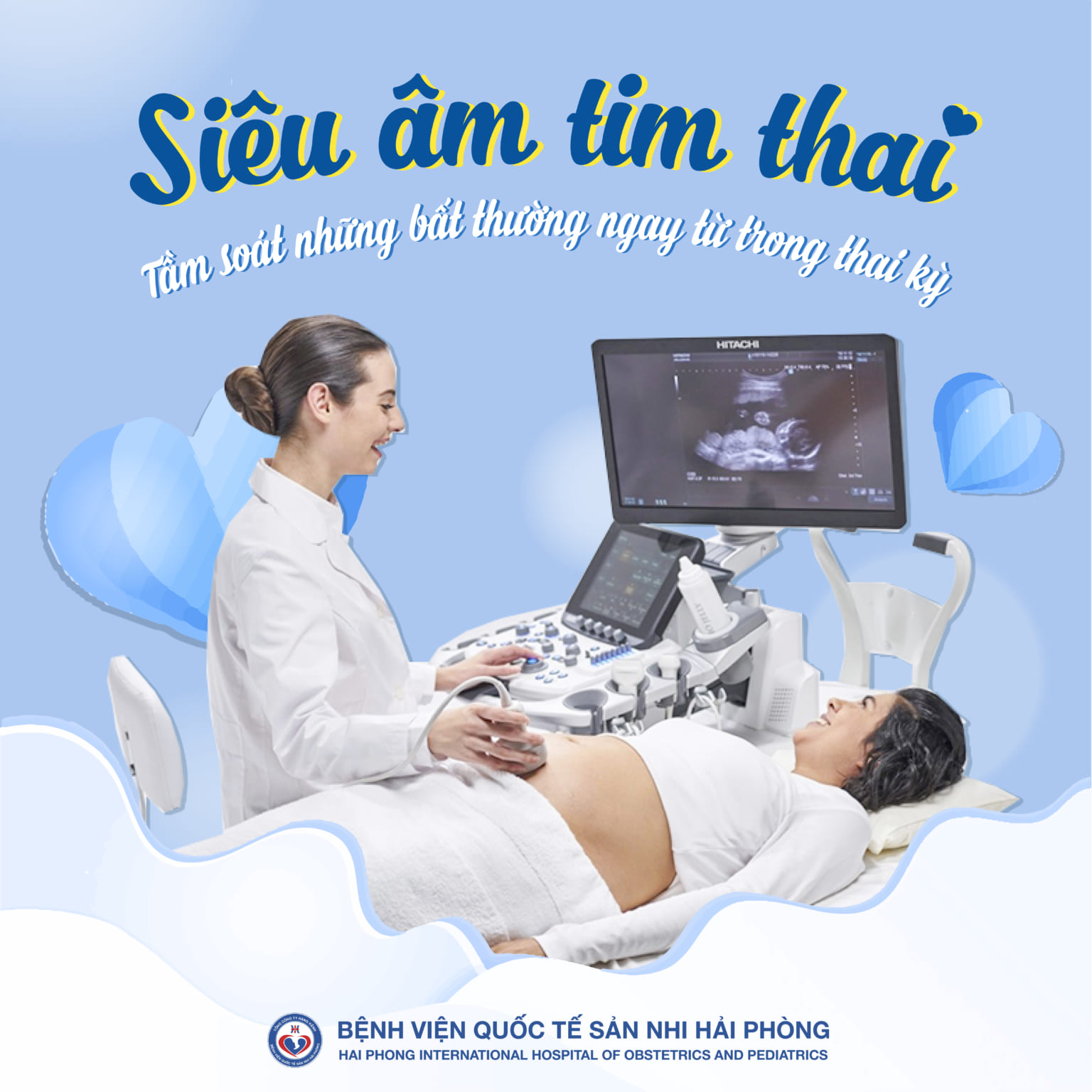 SIÊU ÂM DOPPLER TIM THAI MÀU - Bệnh viện Quốc tế Sản Nhi Hải Phòng